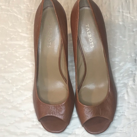 Talbots | Shoes | Talbots Leather Peep Toes Sz 1 | Poshmark